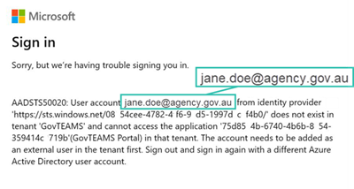 Signing in - GovTEAMS PROTECTED - Troubleshooting | The collaboration service for the Australian ...